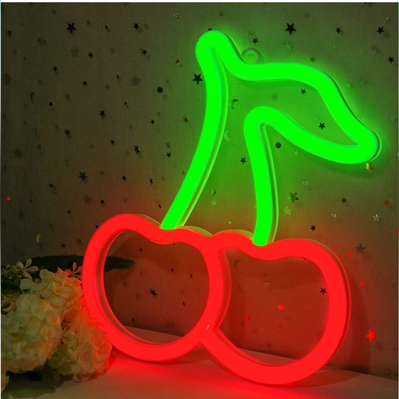 Wall Decor | Cherry Led Neon Sign Wall Light | Poshmark